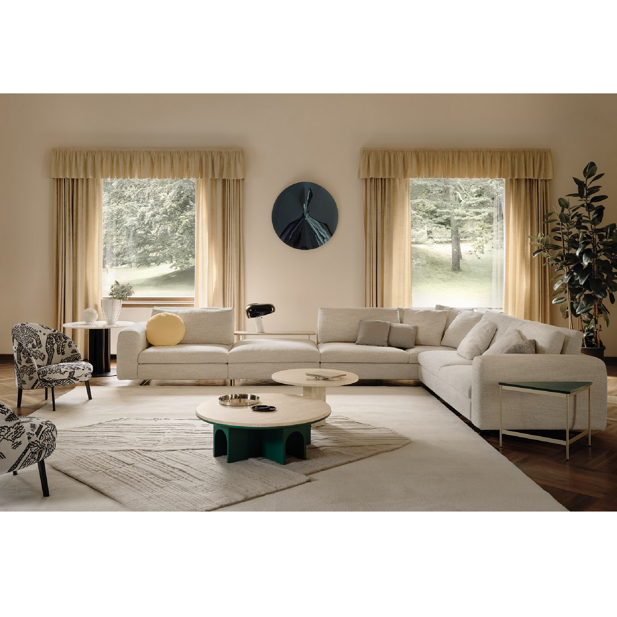 L-Shaped Minimalist Modular Sofa | Arflex Lee | Italian Furniture – ITALIANFURNITURE.COM