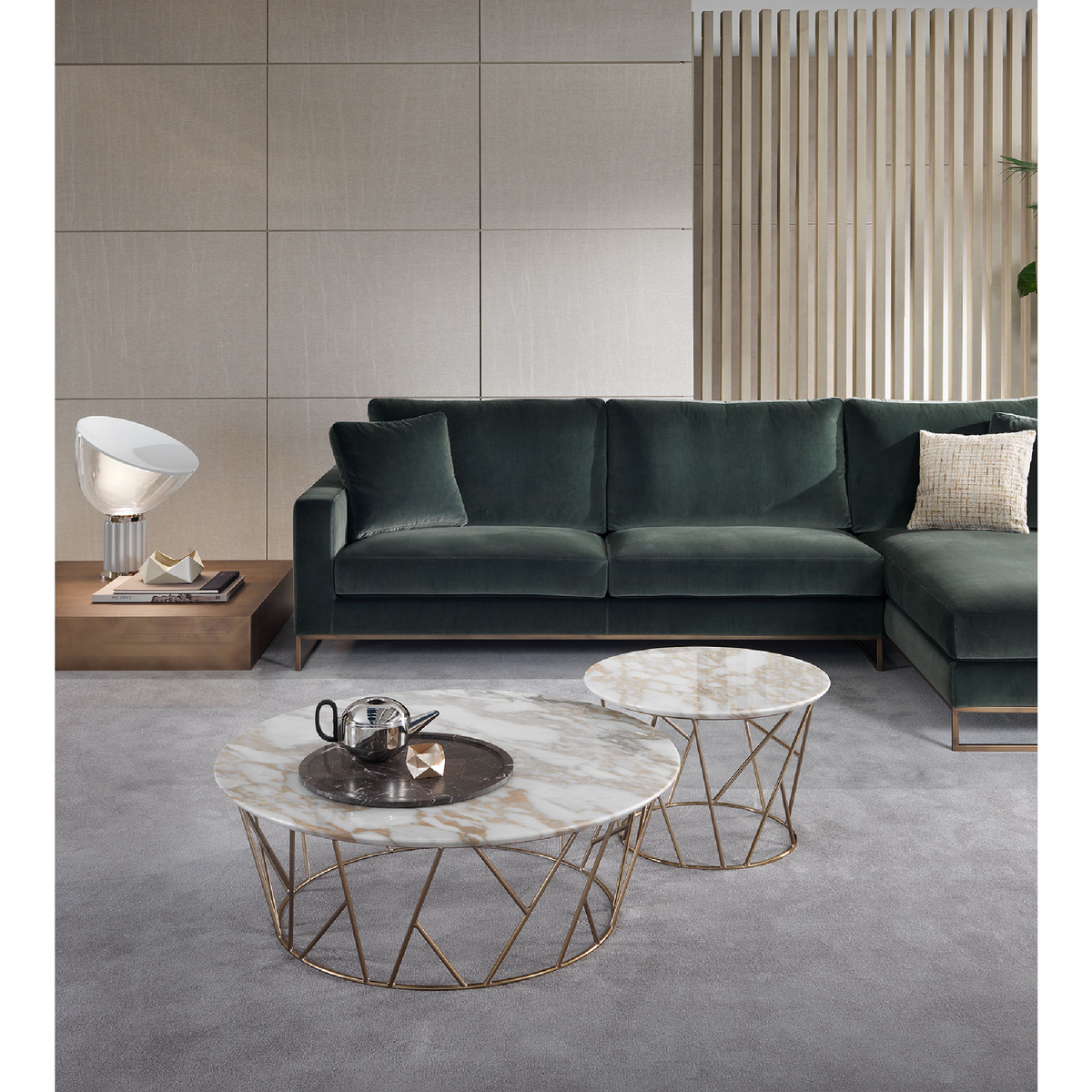 Wood Base Angular Side Sofa | Marelli Slide | Italian Furniture – ITALIANFURNITURE.COM