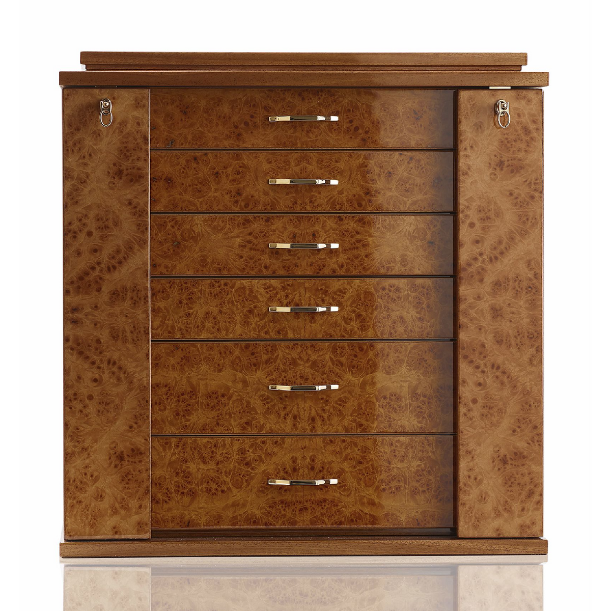 Luxury Wooden Jewelry Box with Lock | Agresti Bijoux – ITALIANFURNITURE.COM