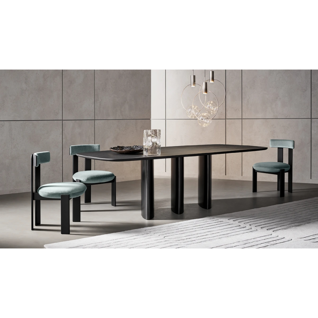 Wooden Base Three-Legged Dining Table | Bonaldo | Italian Furniture ...