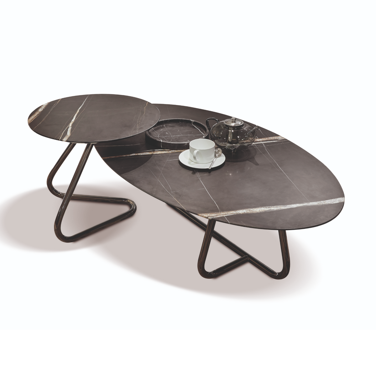 Black Oval Coffee Table | Dema Alef | Italian Furniture ...