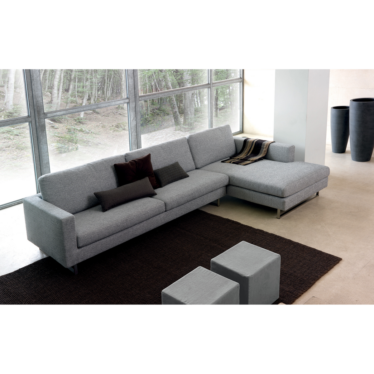 Stainless Steel Feet Modular Sofa | Dema | Italian Furniture ...