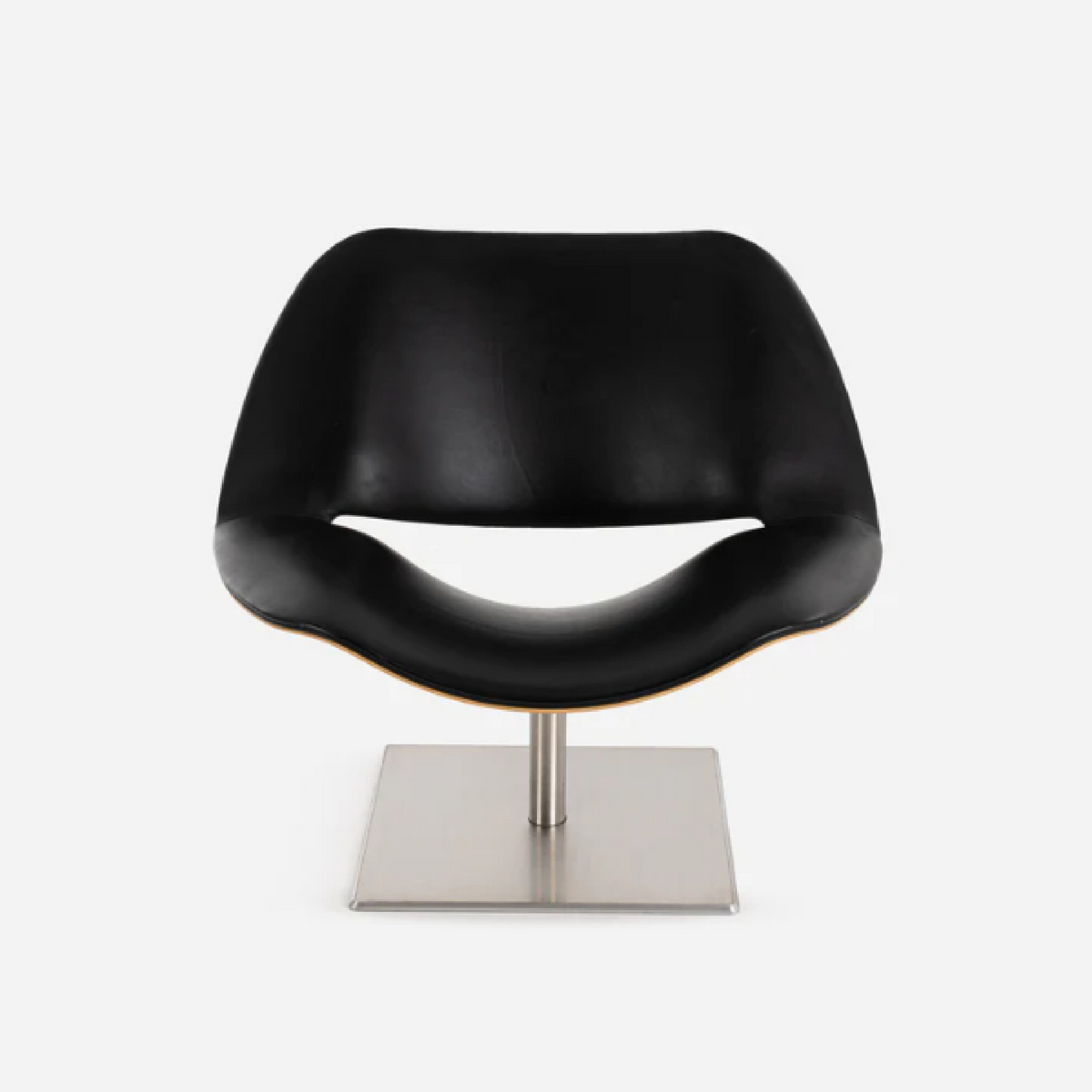 Leather Cut-Out Pedestal Armchair | Dema Lips | Italian Furniture ...