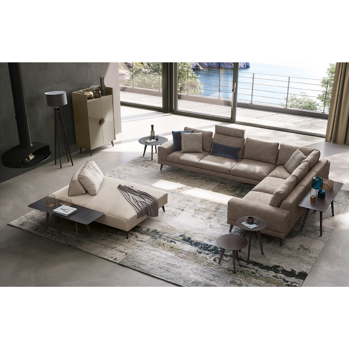 Angular Upholstered Modular Sofa | Dema Nelson | Italian Furniture ...
