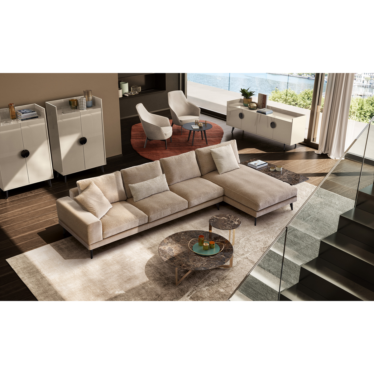 Angular Minimalist Modular Sofa | Dema Nelson | Italian Furniture ...