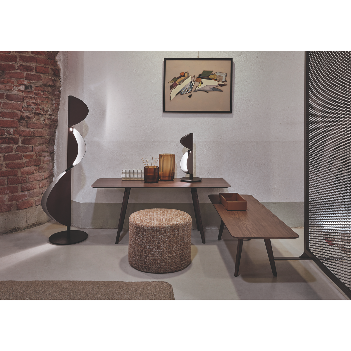 Leather Covered Spiral Floor Lamp | Dema Spin | Italian Furniture ...