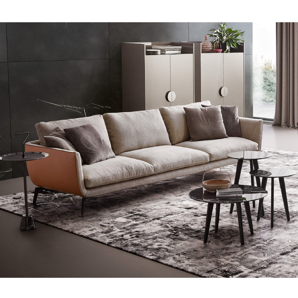 Modern Padded Sofa | Dema Skyline | Italian Furniture ...