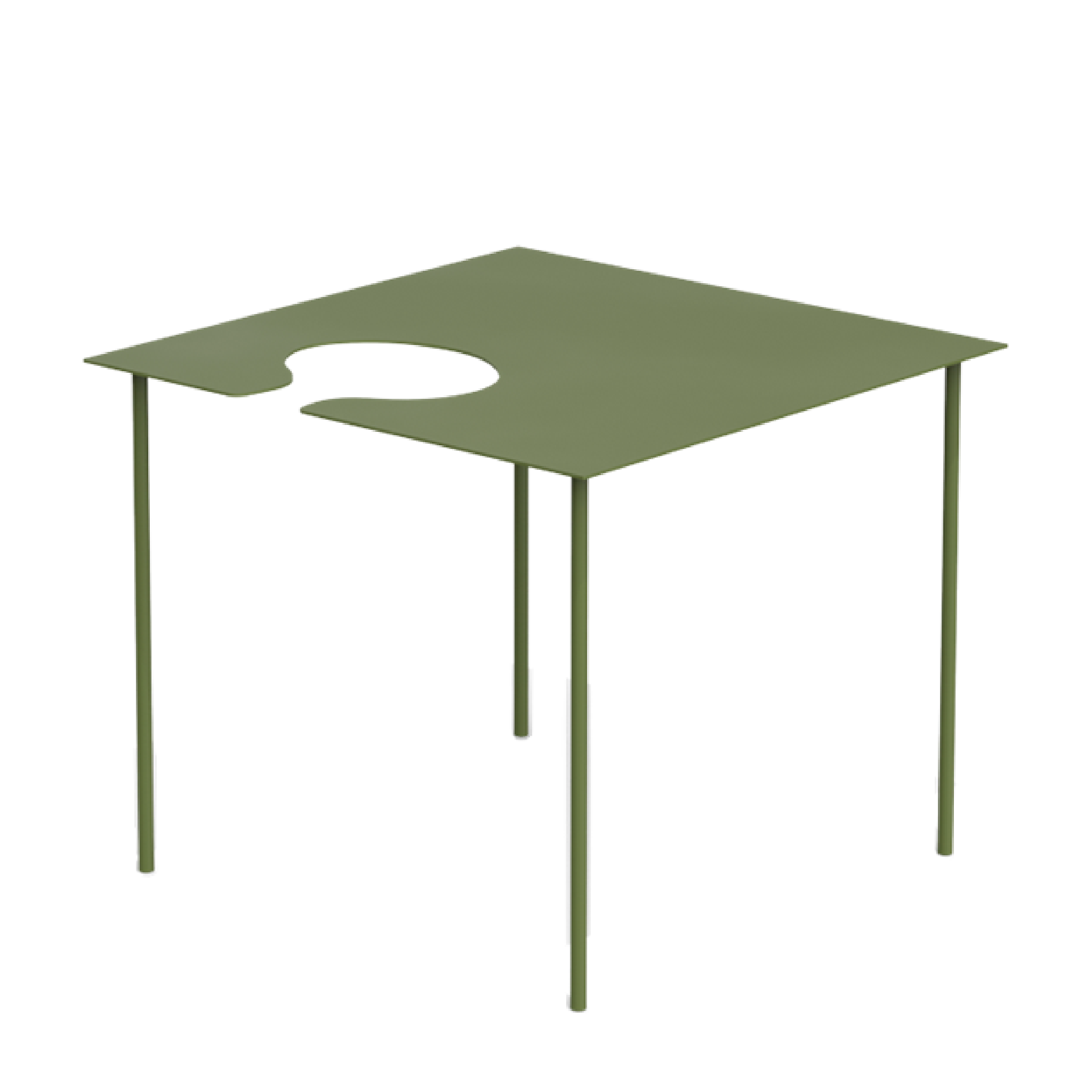 Cut-Out Metal Side Table | Desalto Softer than Steel – ITALIANFURNITURE.COM