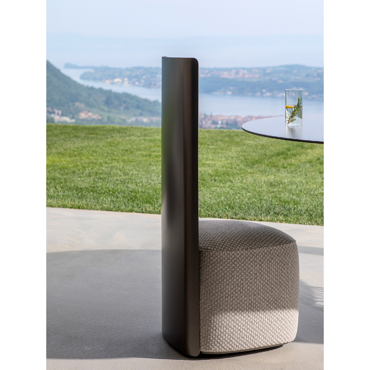 Sculpted Metal Upholstered Outdoor Chair | Flou Pierre Shell ...