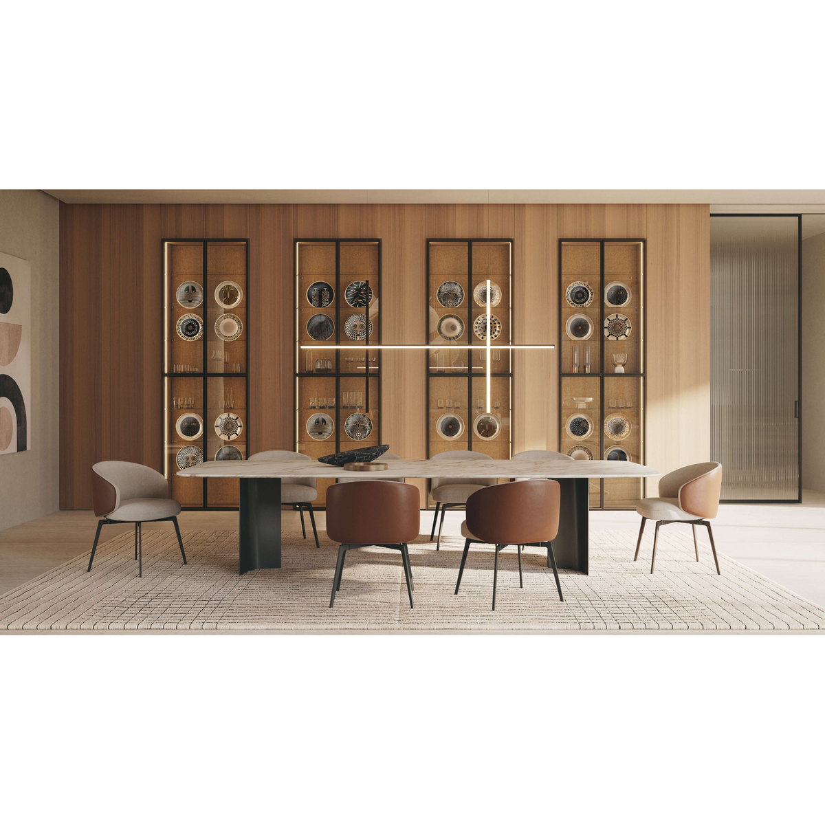 Oval Modern Dining Table | Lema Gullwing | Italian Furniture ...