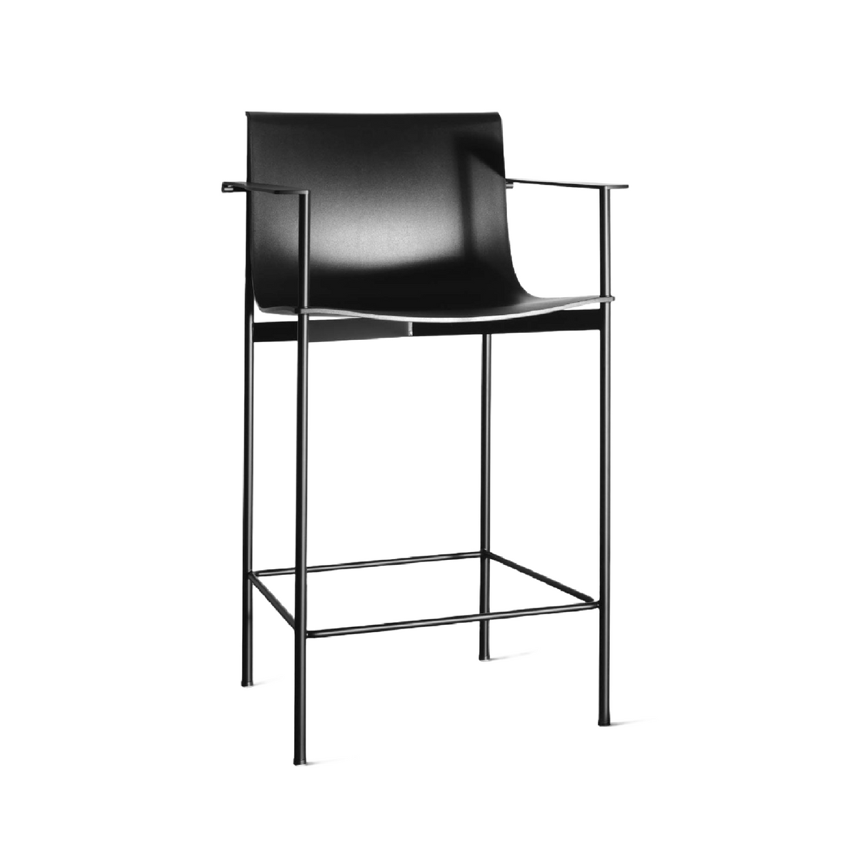 Leather Counter Stool with Armrest | Lema Ombra | Italian Furniture ...