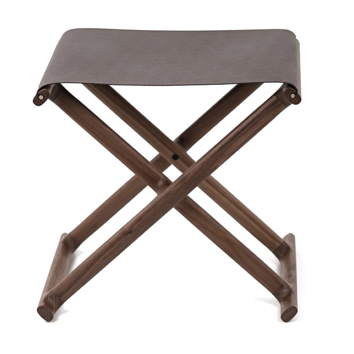 Outdoor Solid Walnut Folding Stool | Pinetti Chelsea | Italian ...
