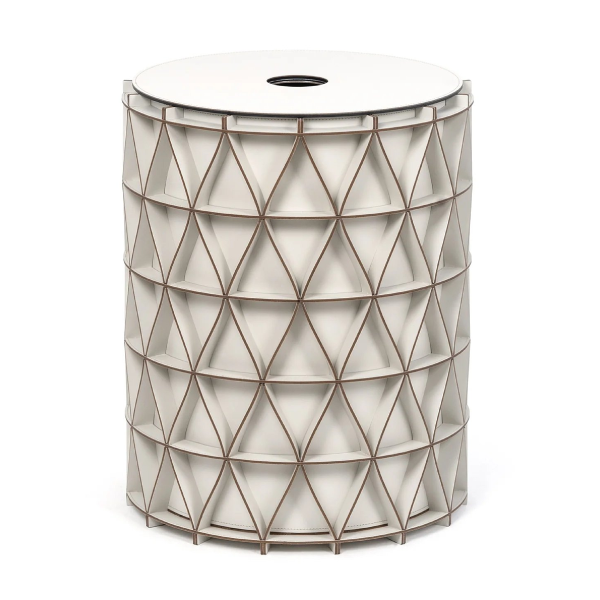 Regenerated-Leather Outdoor Basket | Pinetti Arena | Italian Furniture ...